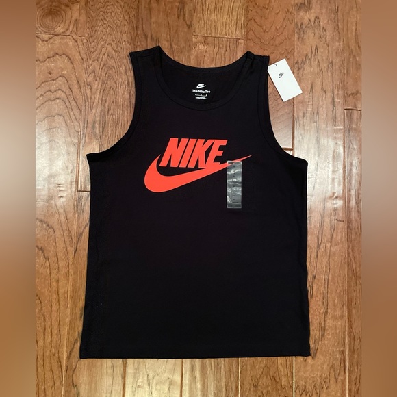Nike | Shirts | Nwt Nike Mens Sportswear Black Swoosh Logo Icon Tank ...